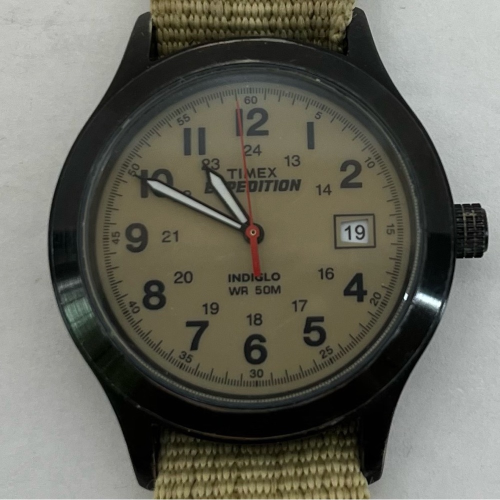 Timex Expedition Indiglo Men’s Tan & Black Watch With… - Gem